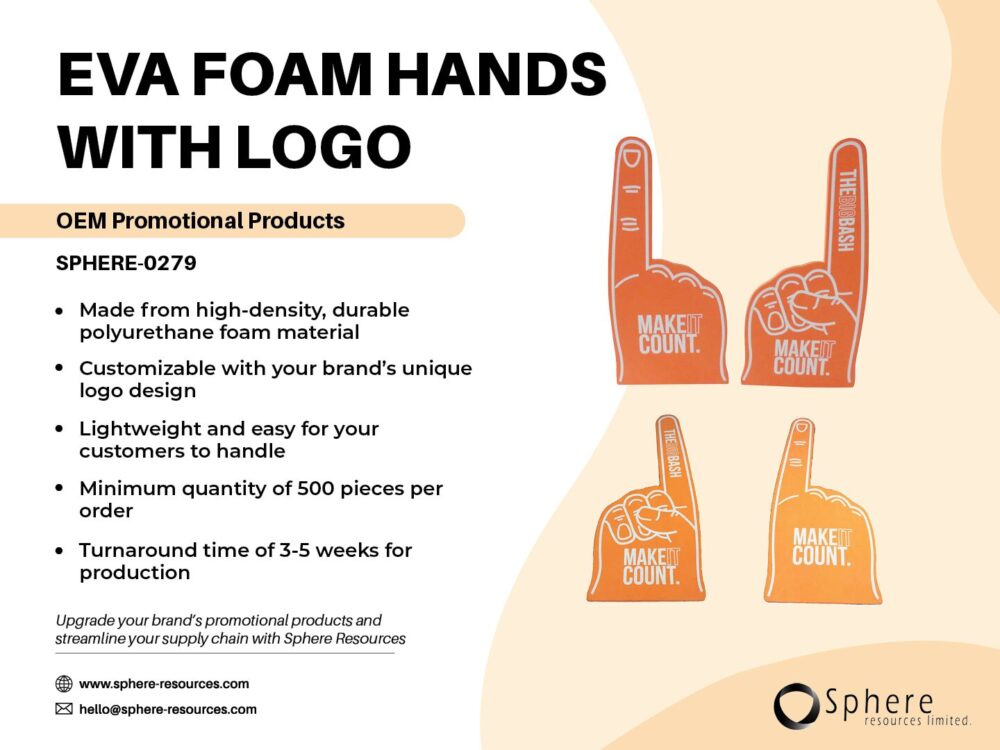 Bulk Foam Finger Cheering Hand | Custom Logo Wholesale