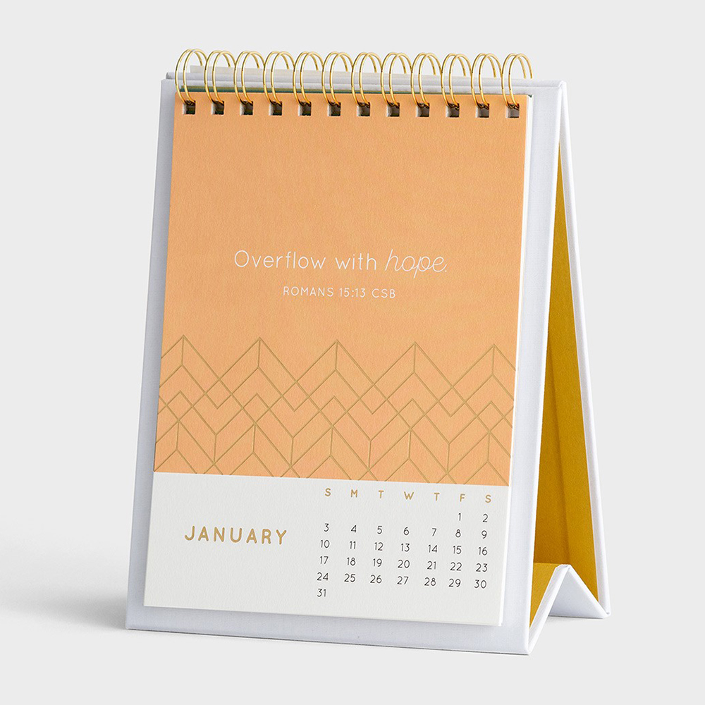 Custom Spiral-Bound Desktop Standing Calendar – Sphere Resources